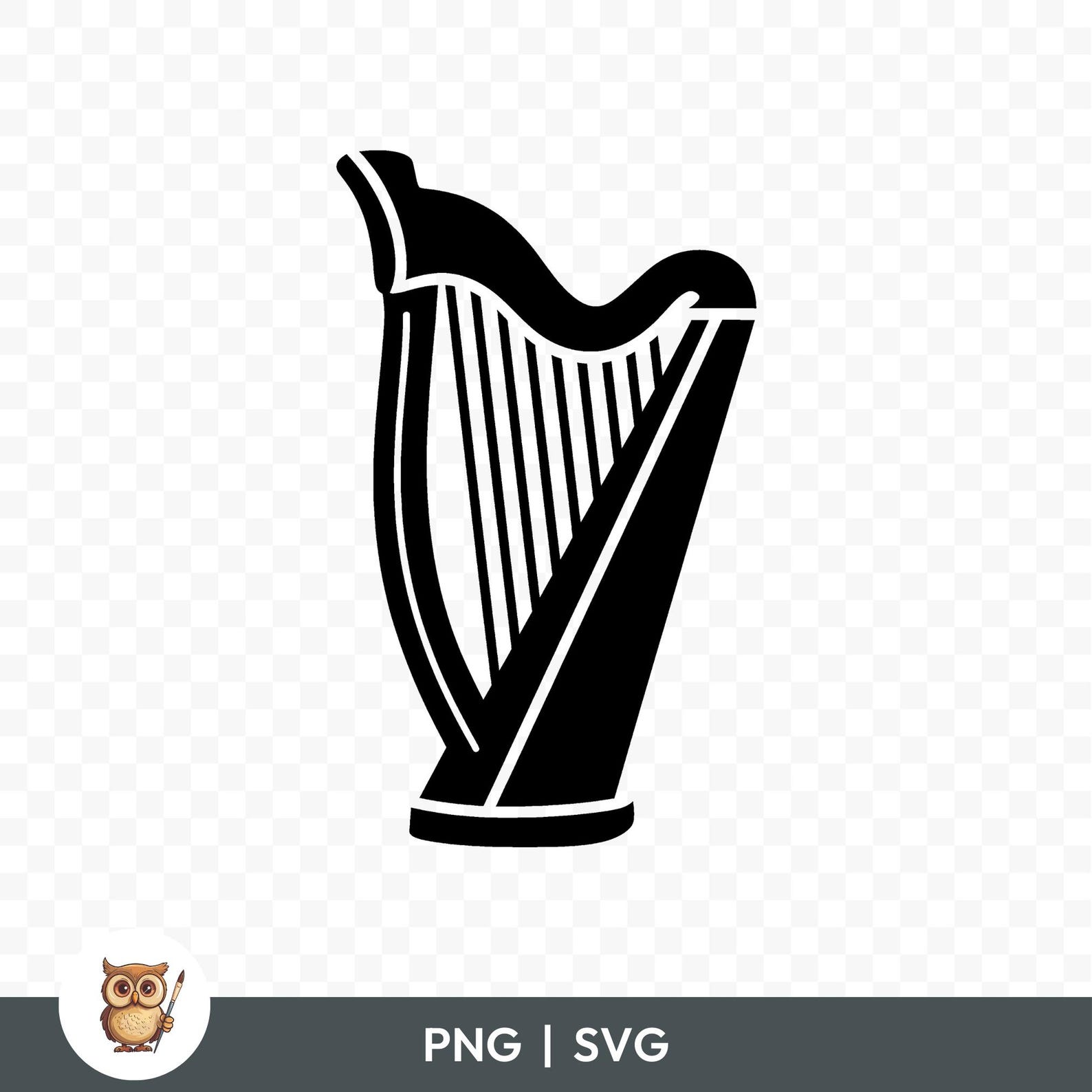 Harp SVG Bundle, Harp Clipart, 15 Harp Cut Files for Cricut, PNG and ...