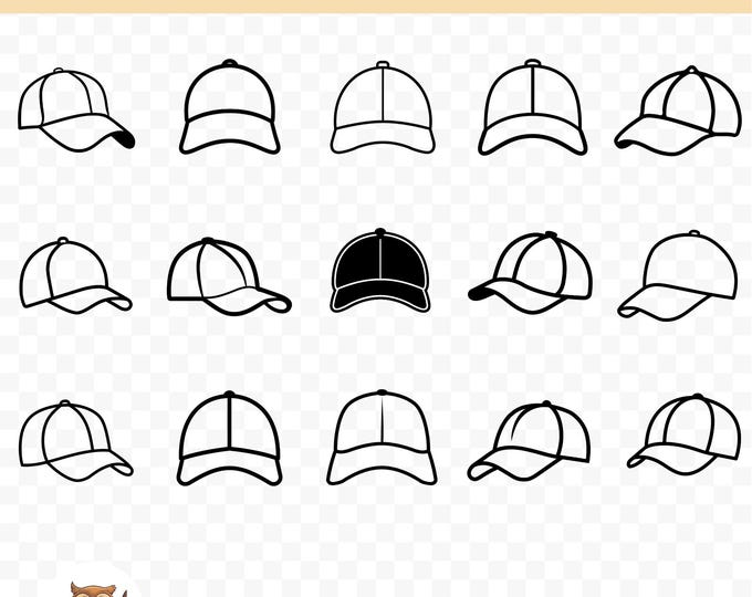 Cap SVG File, Cap DXF, Cap Png, Hat Svg, Baseball Cap Svg, Trucker Cap ...