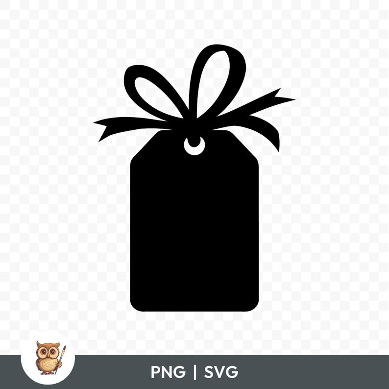 Gift Tag Silhouette SVG Bundle, Gift Tag Clipart, 15 Gift Tag Cut Files ...