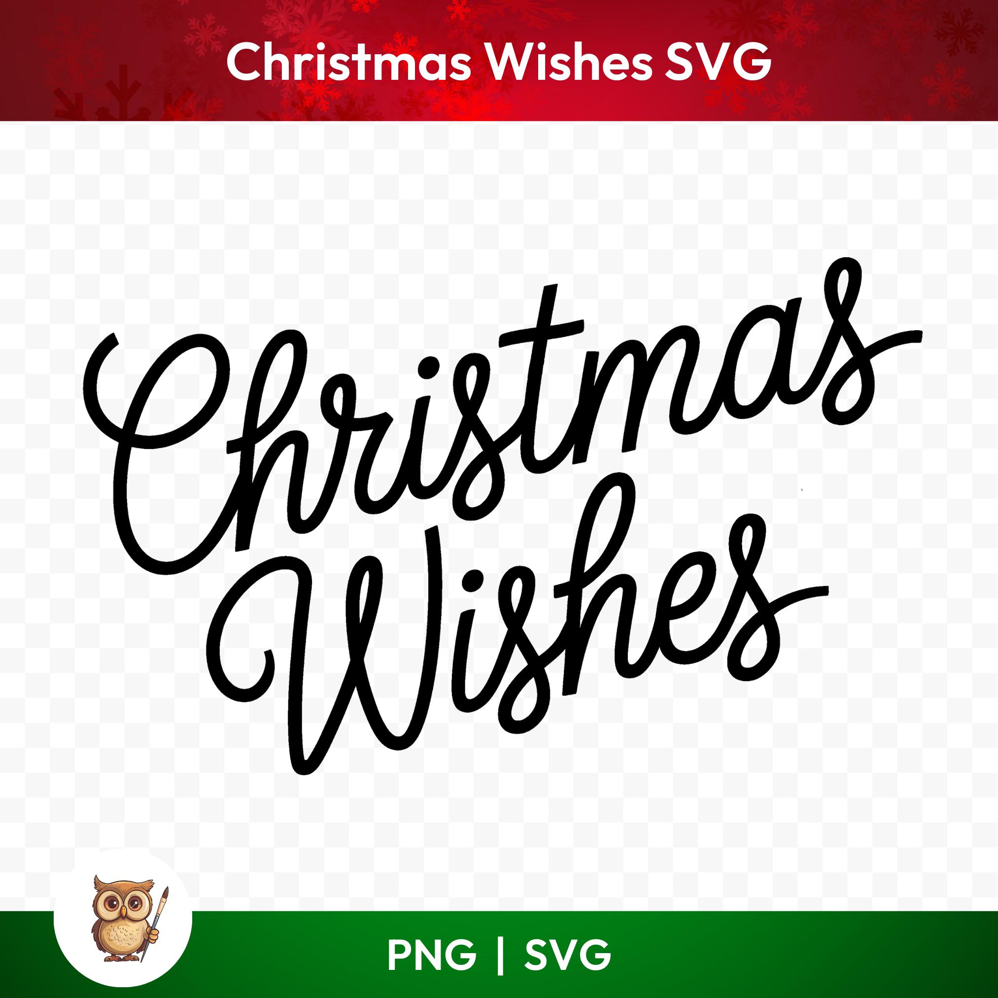 Christmas Wishes SVG, Christmas Quote SVG, Bold Cursive Cutting File ...