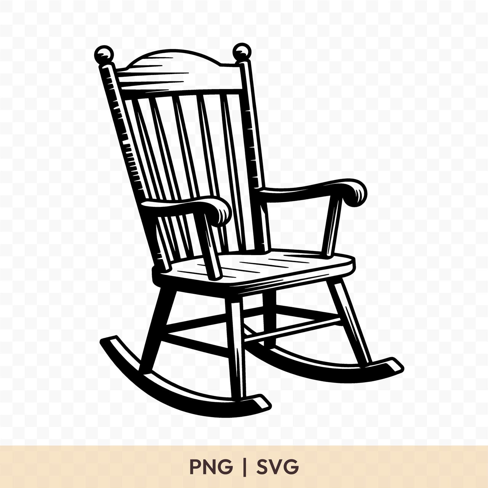 Rocking Chair SVG: Rocking Chair Cut File, Rocking Chair PNG, for ...