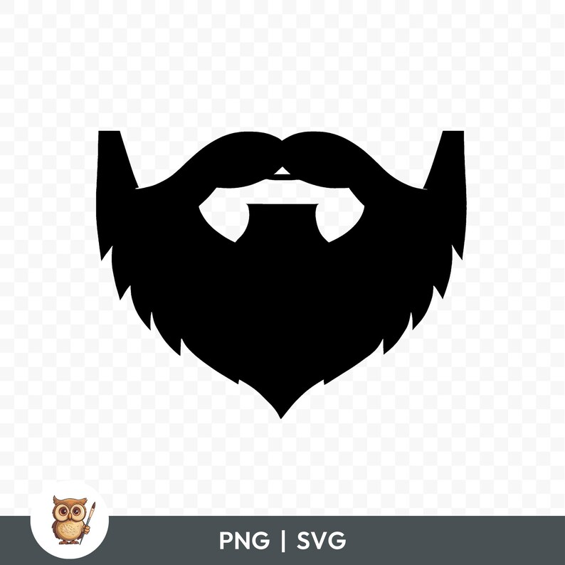 Beard SVG Bundle, Beard Clipart, 15 Beard Cut Files for Cricut, PNG and ...