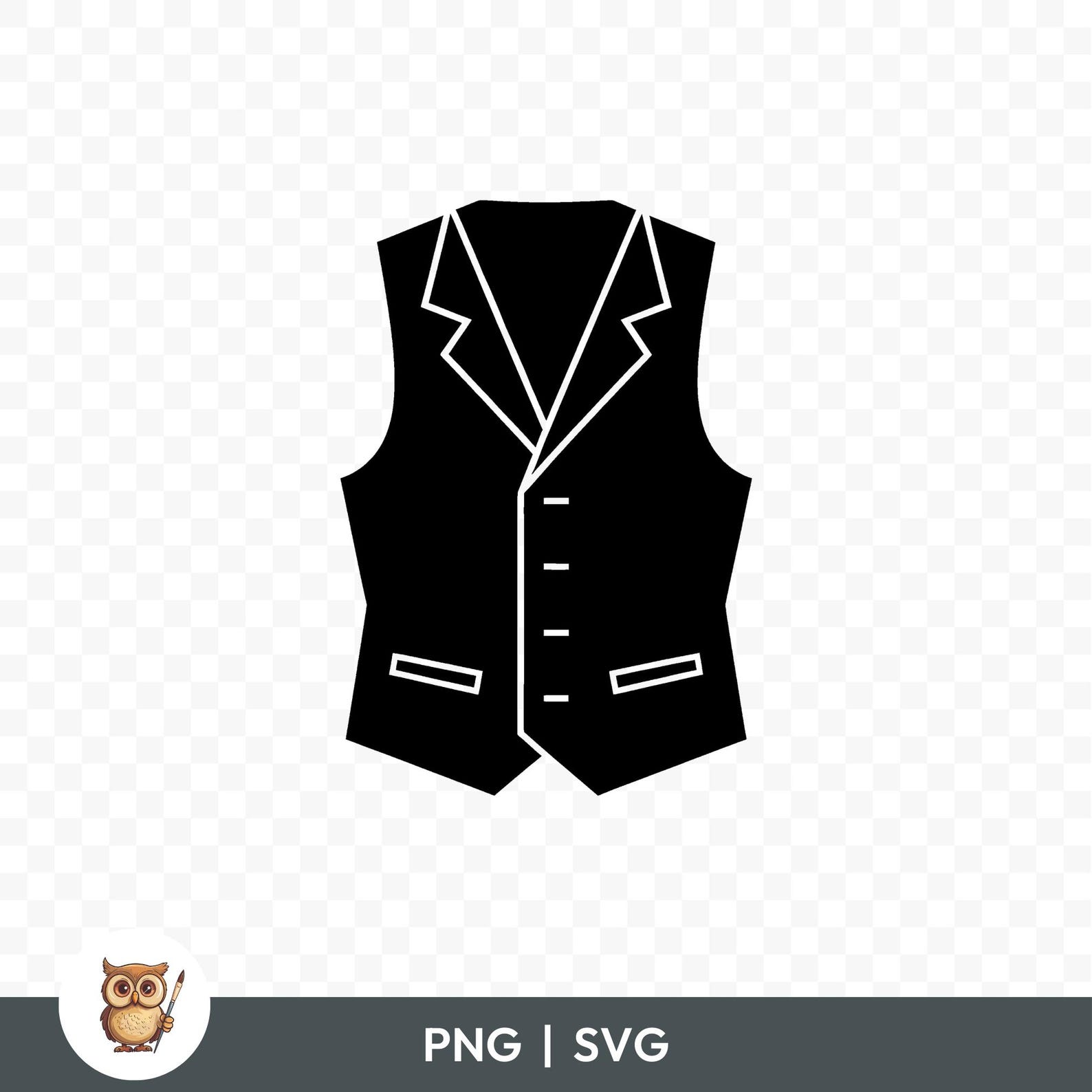 Waistcoat Silhouette SVG Bundle, Waistcoat Clipart, 15 Waistcoat Cut ...