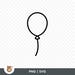 Balloon SVG Bundle, Simple Balloon Clipart, 15 Balloon Outline Cut ...