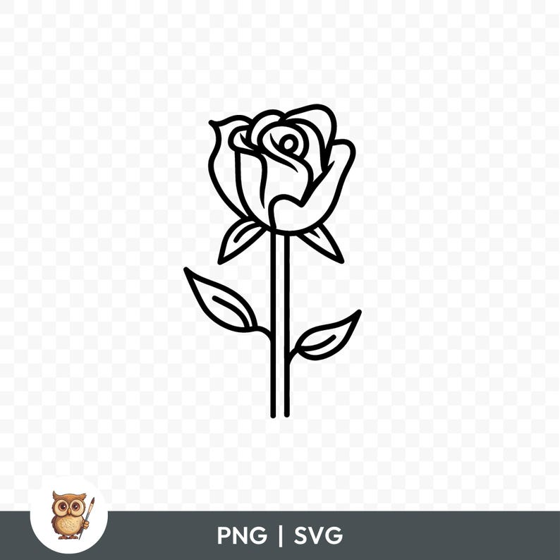 Simple Rose SVG Bundle, Simple Rose Clipart, 15 Simple Rose Cut Files ...