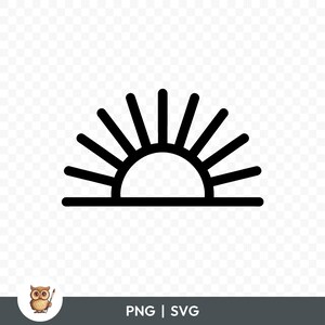 Sunrise SVG Bundle, Sun Clipart, 15 Sunrise Cut Files for Cricut, PNG ...