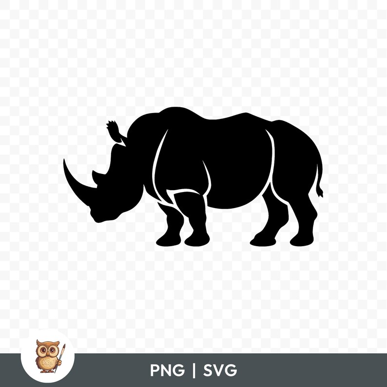 Rhino Silhouette SVG Bundle, Rhino Clipart, 15 Rhinoceros Cut Files for ...