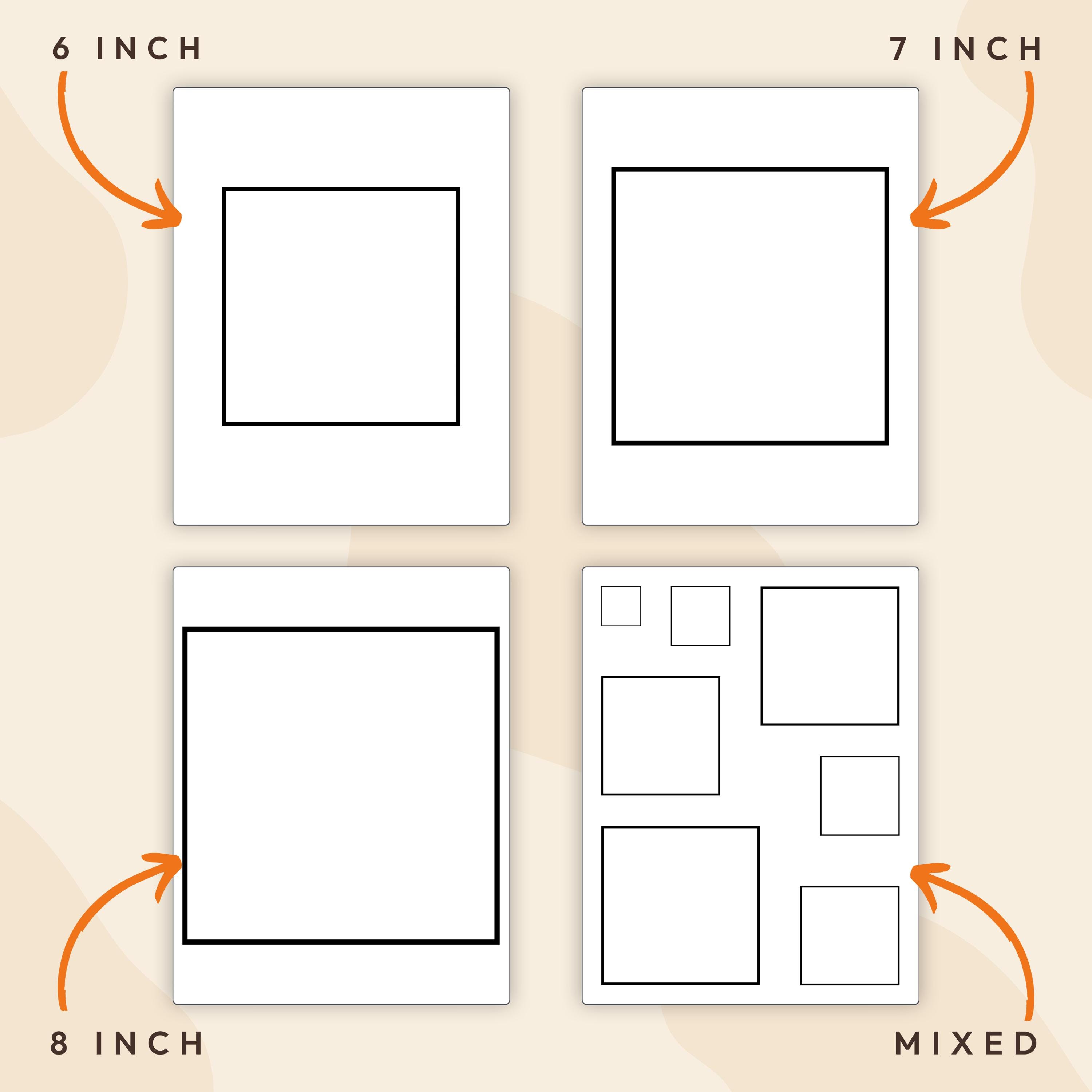 Squares Shape Template Printable PDF: Square Cutouts, Tracing Templates ...