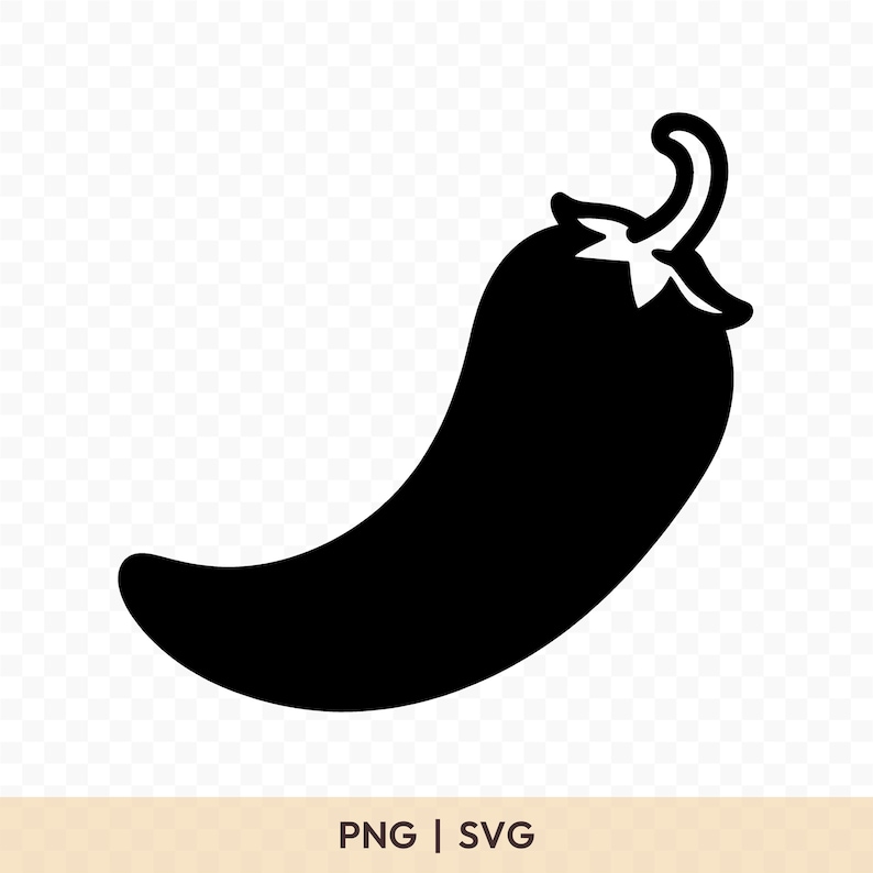 Chili Pepper SVG: Chili Pepper Cut File, PNG, Silhouette, Cricut ...