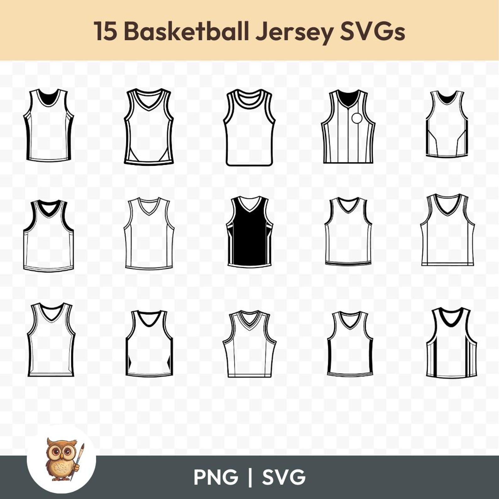 Basketball Jersey SVG Bundle, Basketball Jersey Clipart, 15 Basketball ...