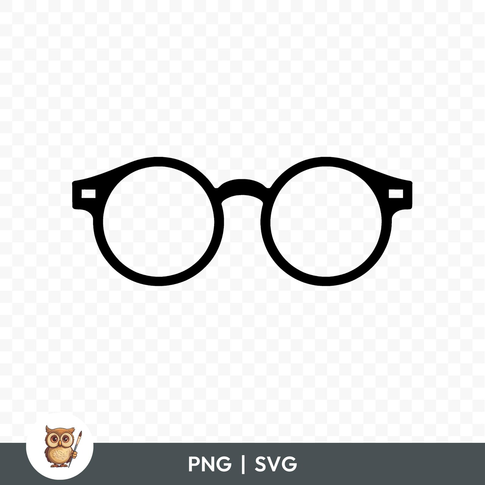 Round Glasses SVG Bundle, Pair of Glasses Clipart, 15 Eye Glasses Cut ...
