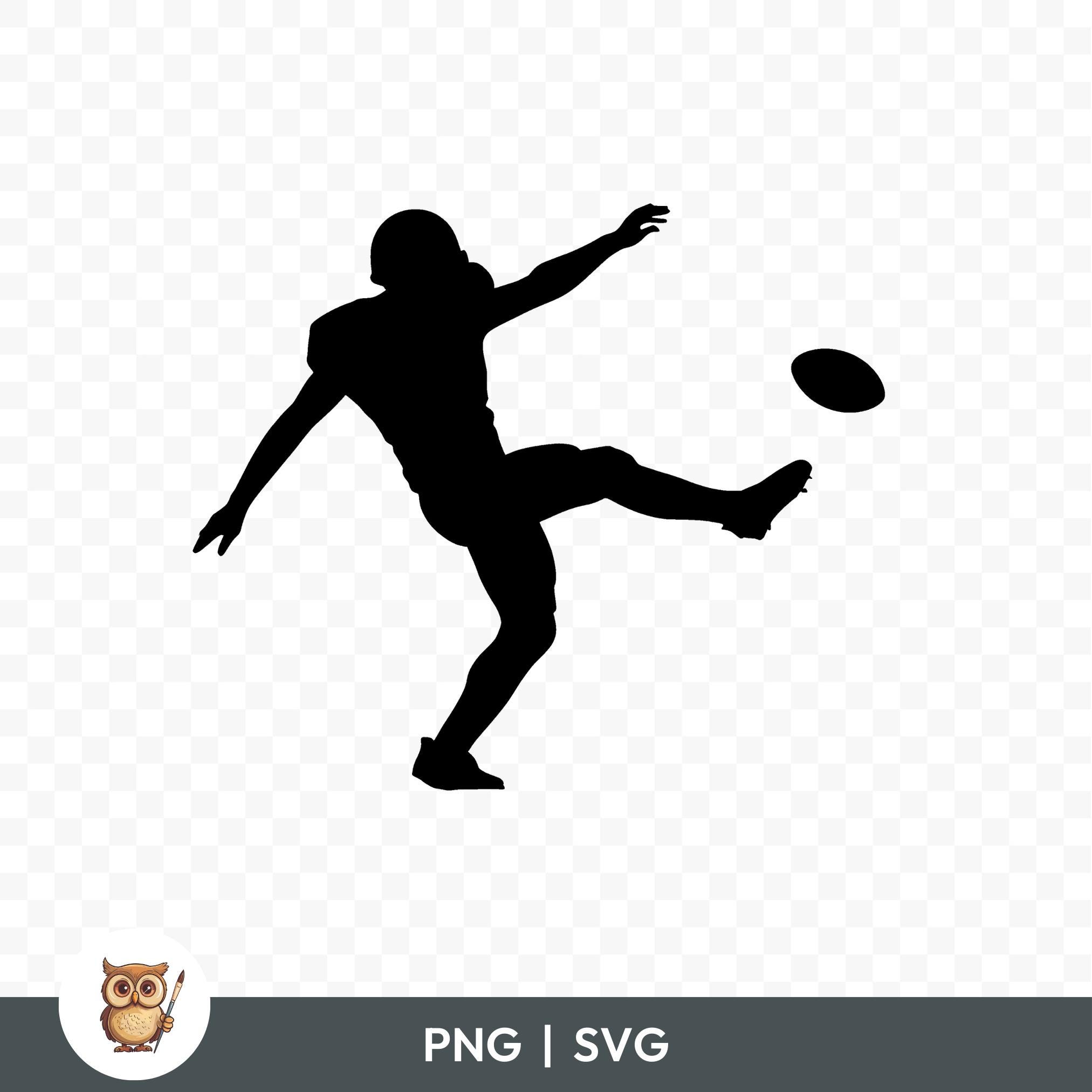 Football Player Silhouette SVG Bundle, Football Player Clipart, 15 ...