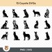 Coyote SVG Bundle, Coyote Silhouette Clipart, 15 Coyote Cut Files for ...