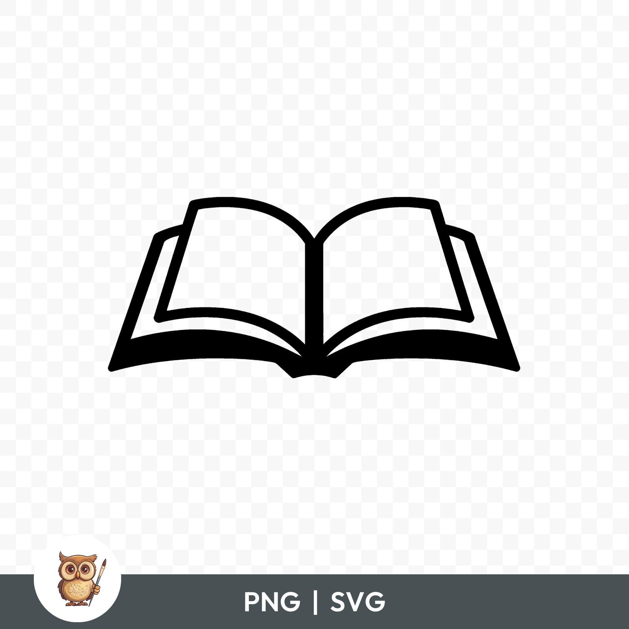 Open Book SVG Bundle, Book Clipart, 15 Book Cut Files for Cricut, PNG ...