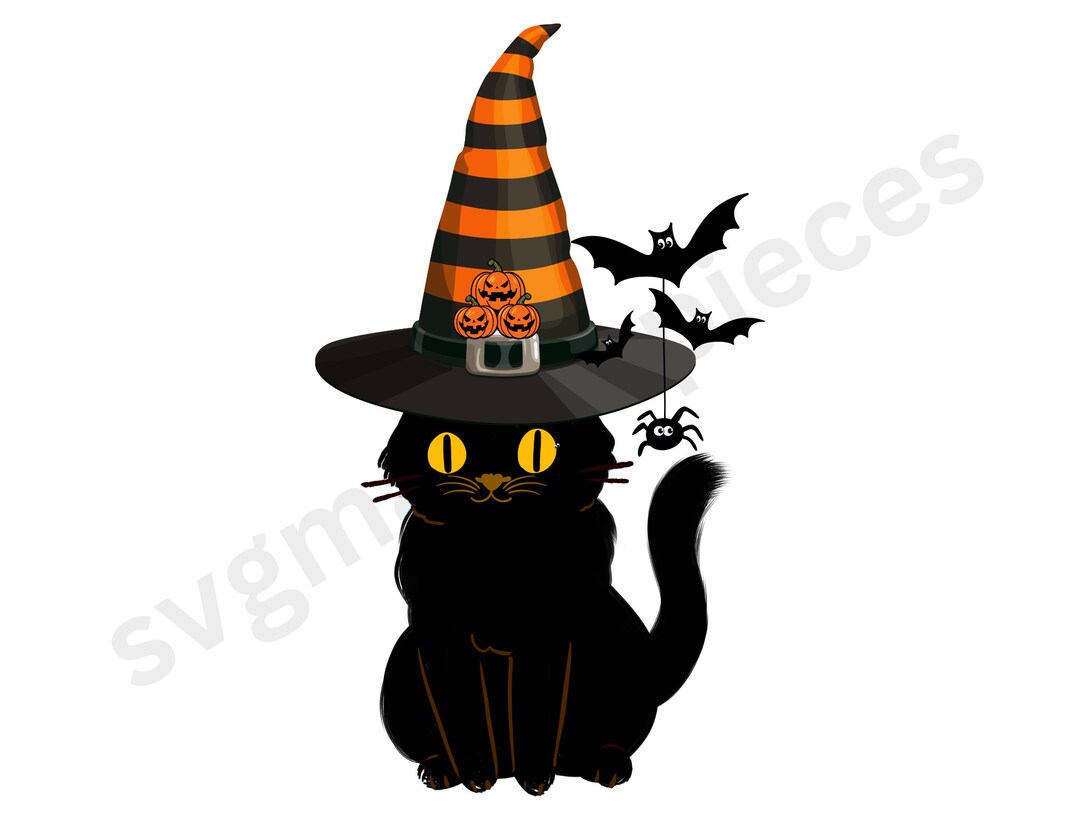 Halloween Cat Bat Spider Svg Png Jpg Pdf Spooky Digital - Etsy