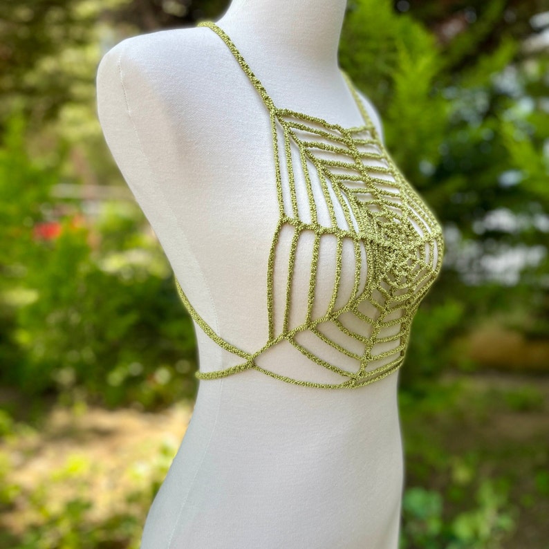 Crochet Spider Web Crop Top 2-5 Days Deliveryfestival Crop - Etsy