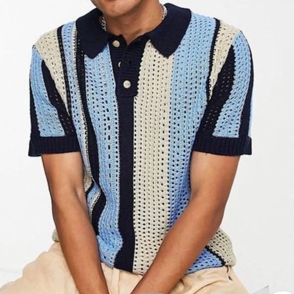 Crochet Polo Shirt - Etsy