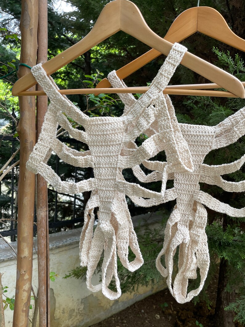 Crochet Skeleton Top Grunge Fairycore Goth Top Skeleton - Etsy