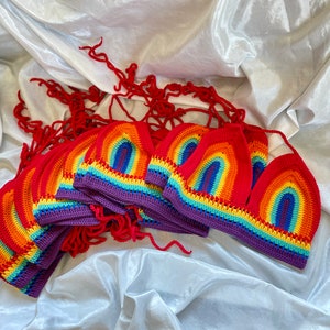 Pride Crop Top, Lesbian Crochet Top, Pride Outfit, Triangel Handmade ...