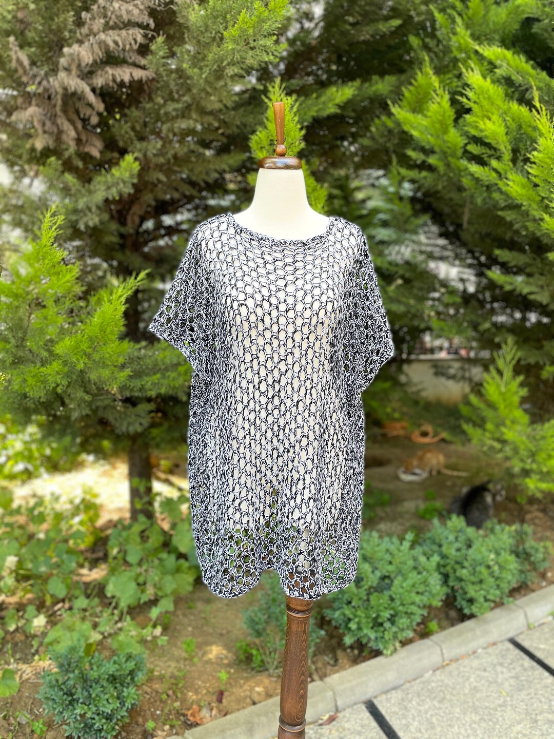 Crochet Oversized Beach Dress, Mesh Beach Dress, Summer Sea Side Dress ...