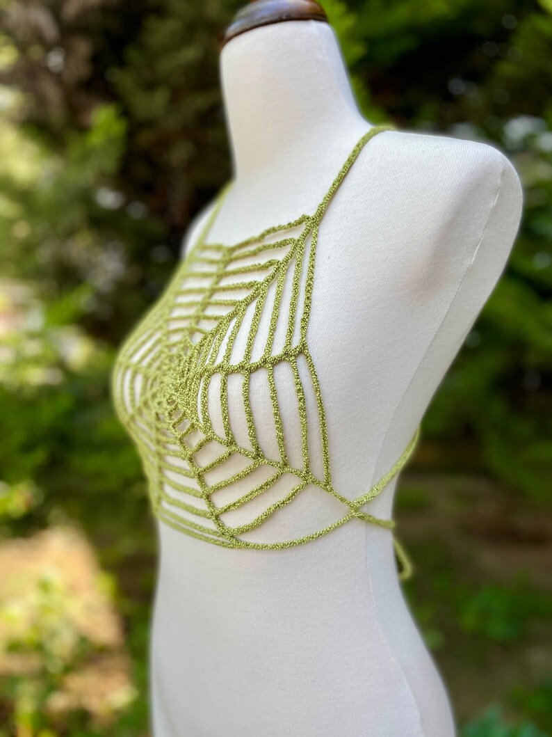 Crochet Spider Web Crop Top 2-5 Days Deliveryfestival Crop - Etsy