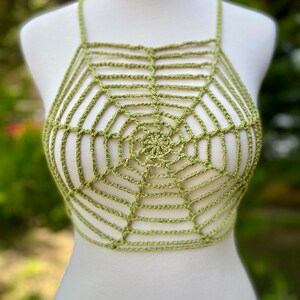 Crochet Spider Web Crop Top, 2-5 Days Delivery,festival Crop Top ...