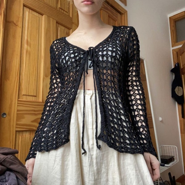 Crochet Mesh Jacket - Etsy