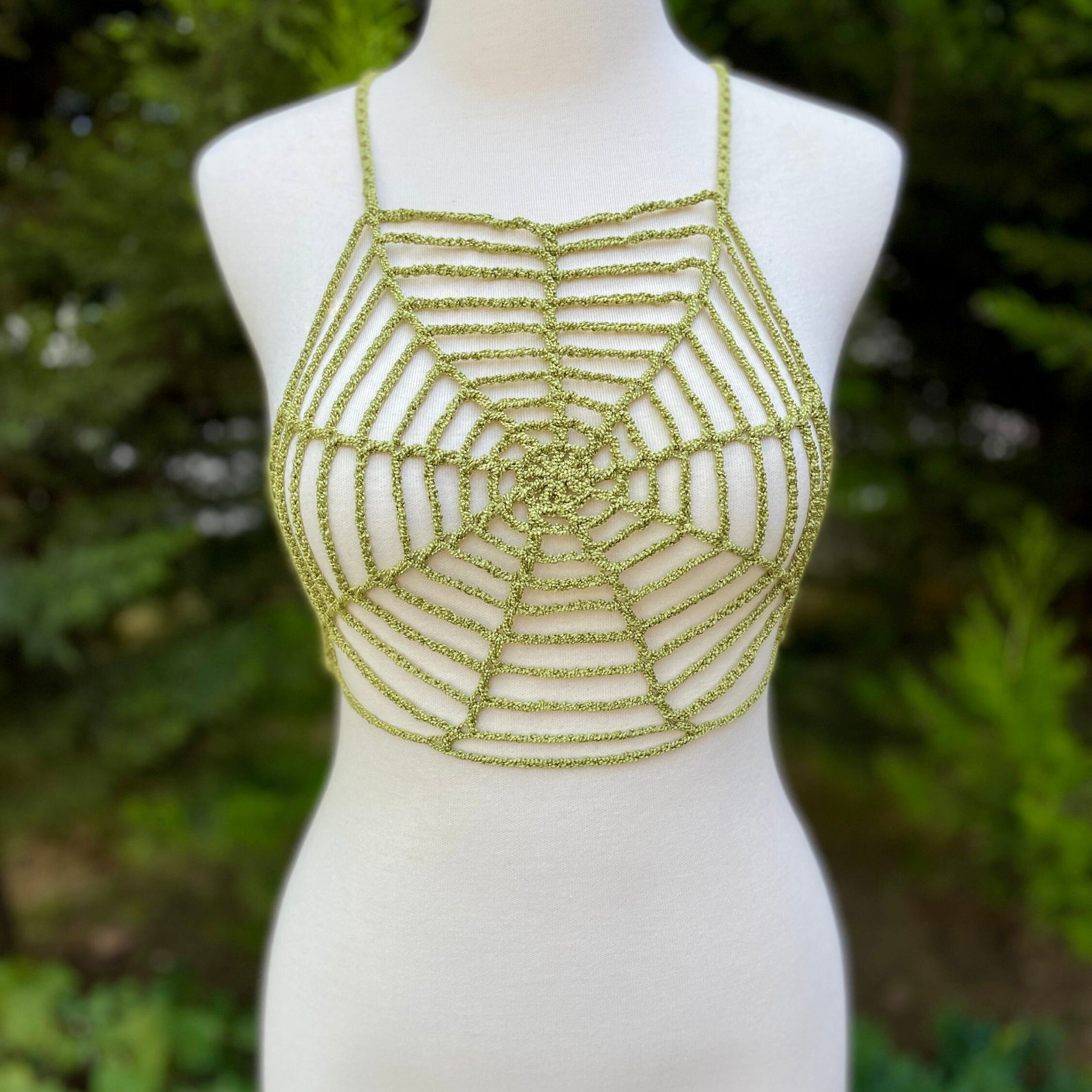 Crochet Spider Web Crop Top 2-5 Days Deliveryfestival Crop - Etsy
