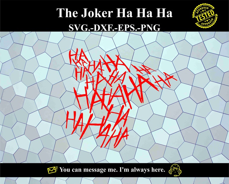 The Joker Ha Ha Ha SVG Vector - Etsy