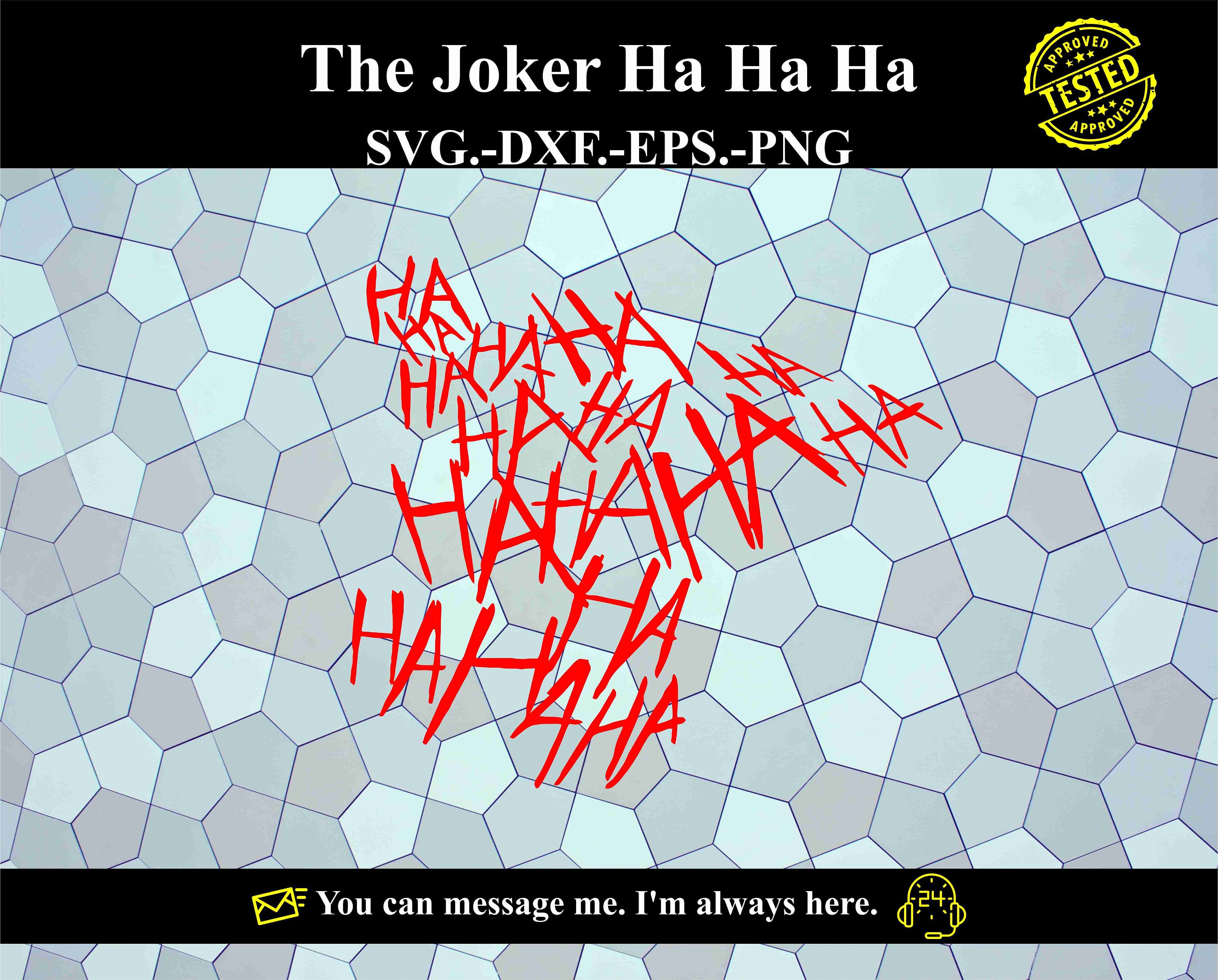 The Joker Ha Ha Ha SVG Vector - Etsy