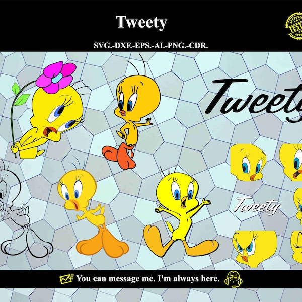 Tweety Svg - Etsy