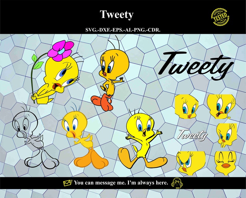 Tweety SVG Vector - Etsy