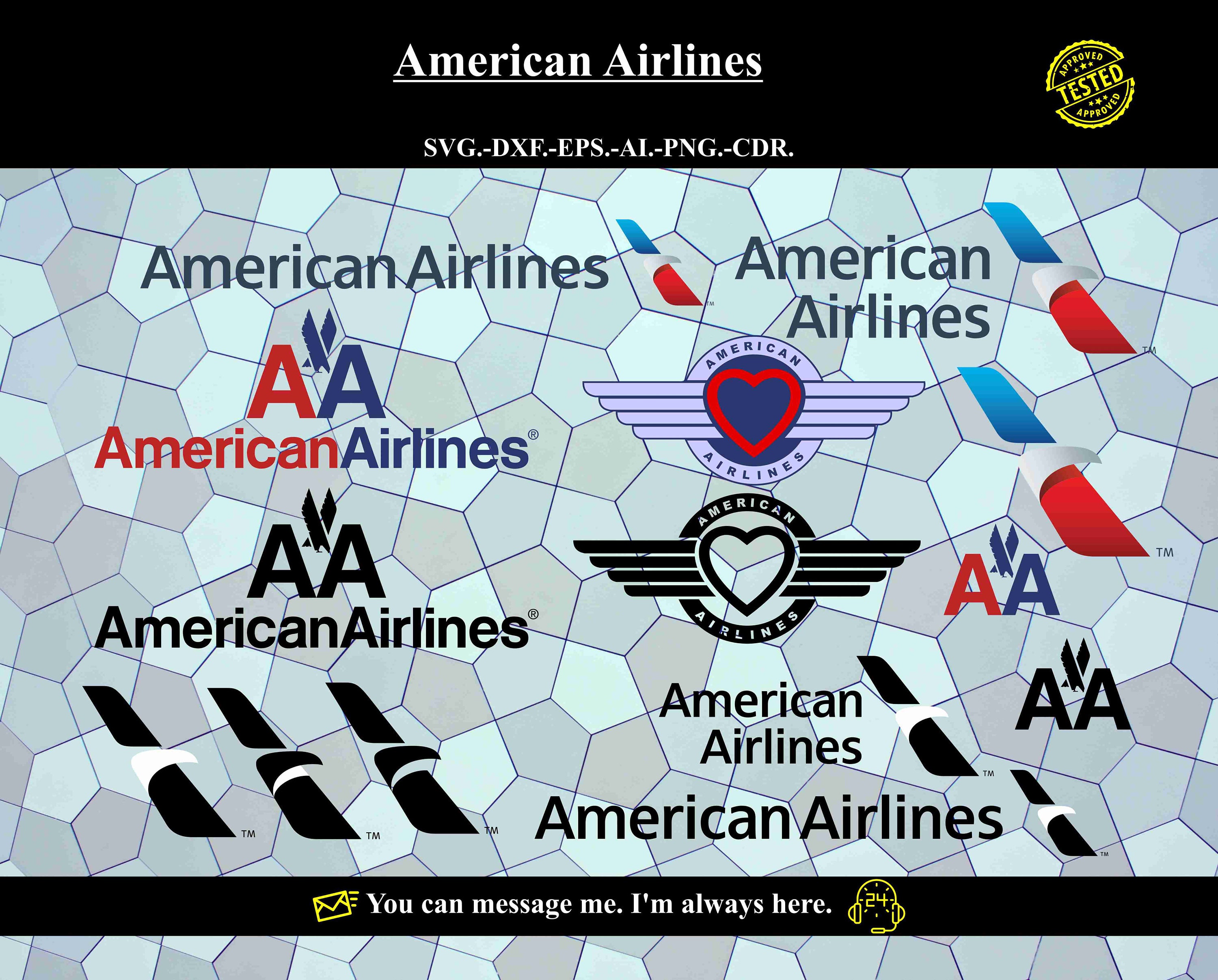 American Airlines SVG Vector Png Files One by One. - Etsy Australia