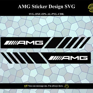 AMG Sticker Design SVG Vector - Etsy
