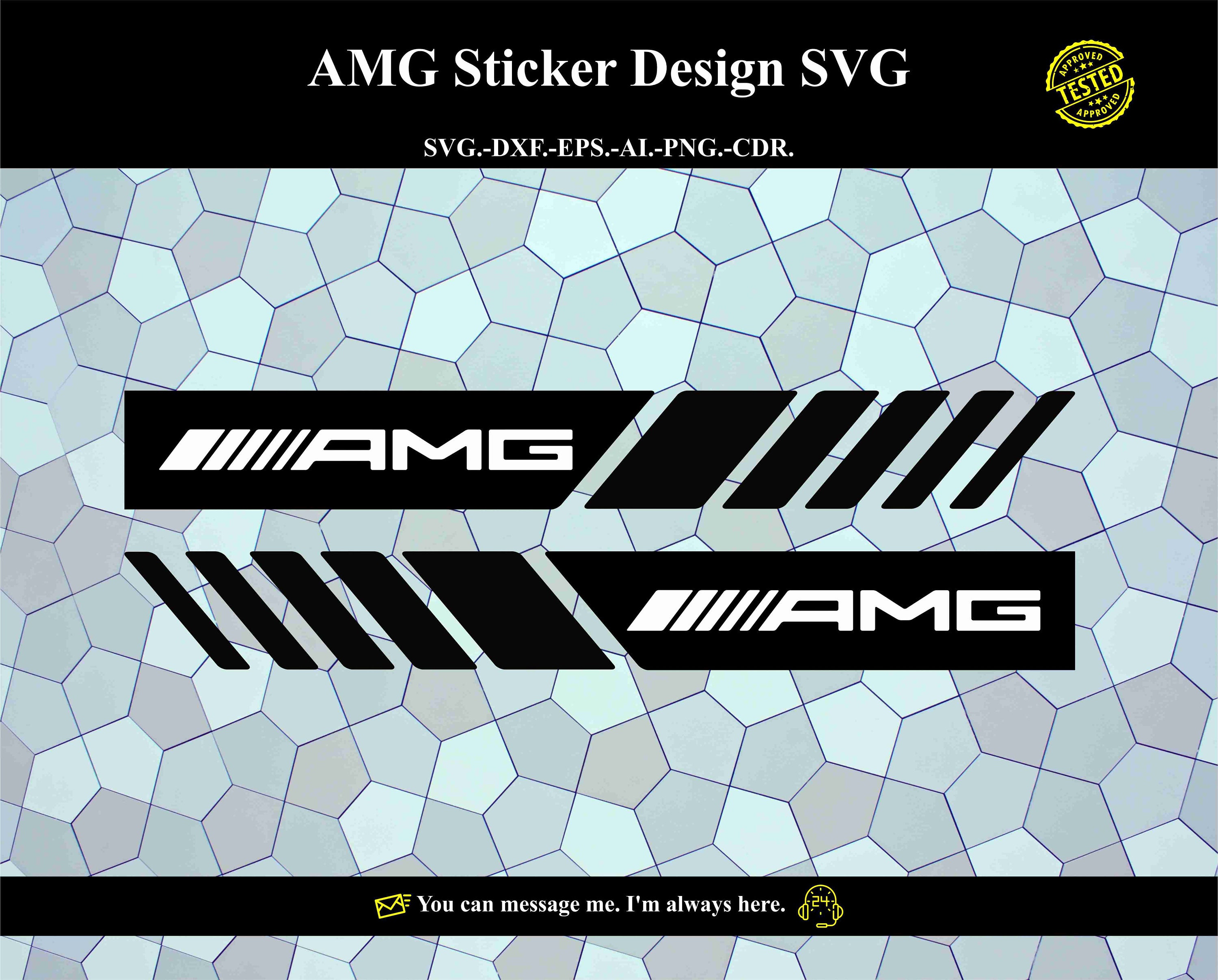 AMG Sticker Design SVG Vector - Etsy