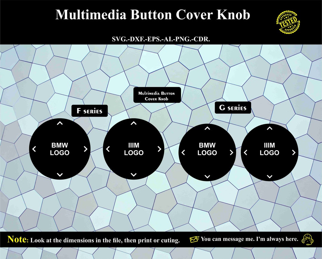 Bmw Button Cover Knob SVG Vector - Etsy