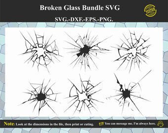 Broken Glass Digital Shattered Glass SVG - Etsy