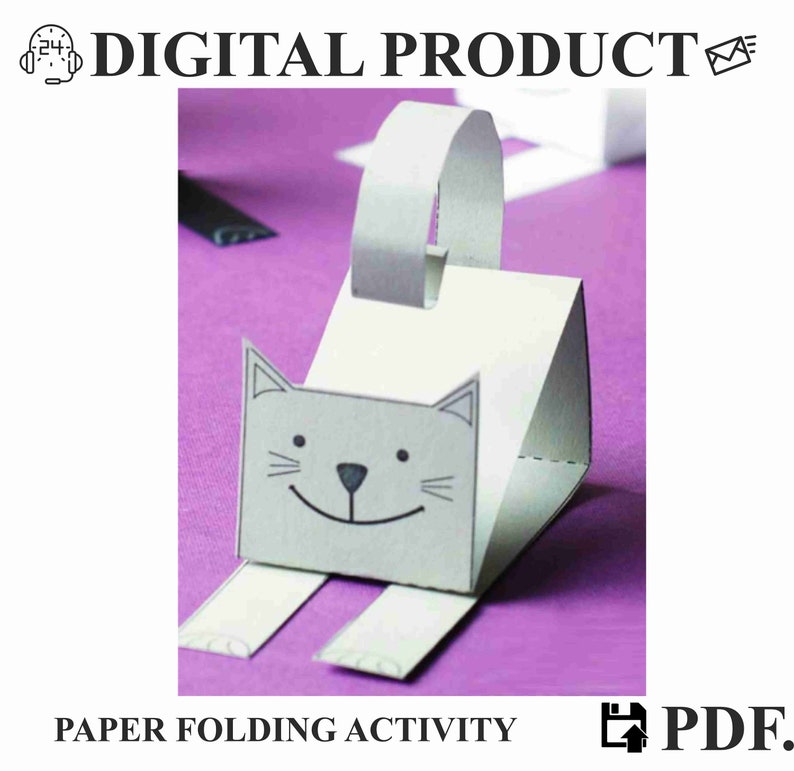Foldable Cat Printable 3d Cat Printable - Etsy
