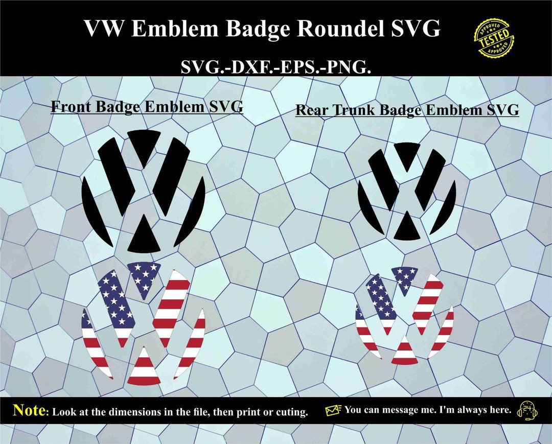 VW Emblem Badge Roundel SVG Vector Compatible Models Are in the ...