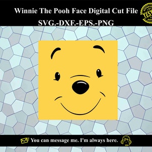 Winnie the Pooh Face SVG Vector - Etsy
