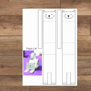 Foldable Cat Printable 3d Cat Printable - Etsy