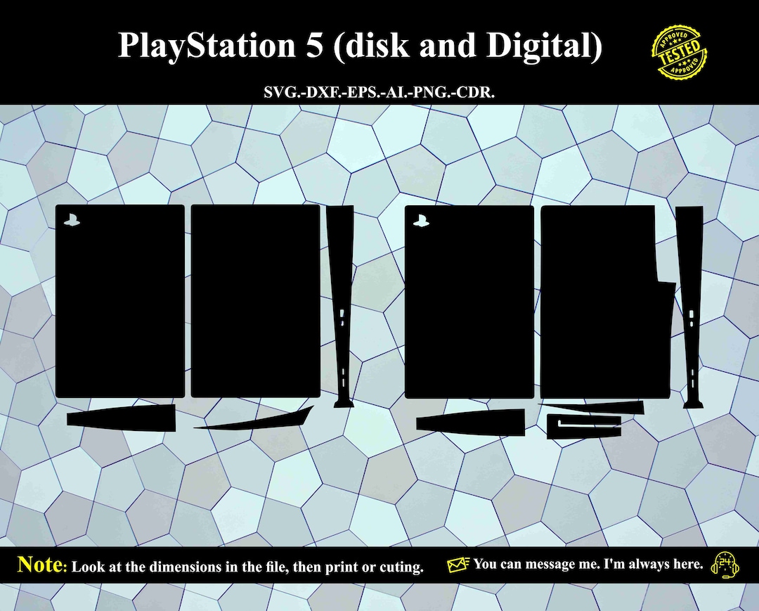 Playstation 5 Skin Template Cut File SVG Vector Cut File - Etsy Canada