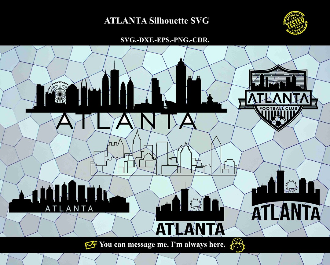 ATLANTA Silhouette SVG Vector - Etsy