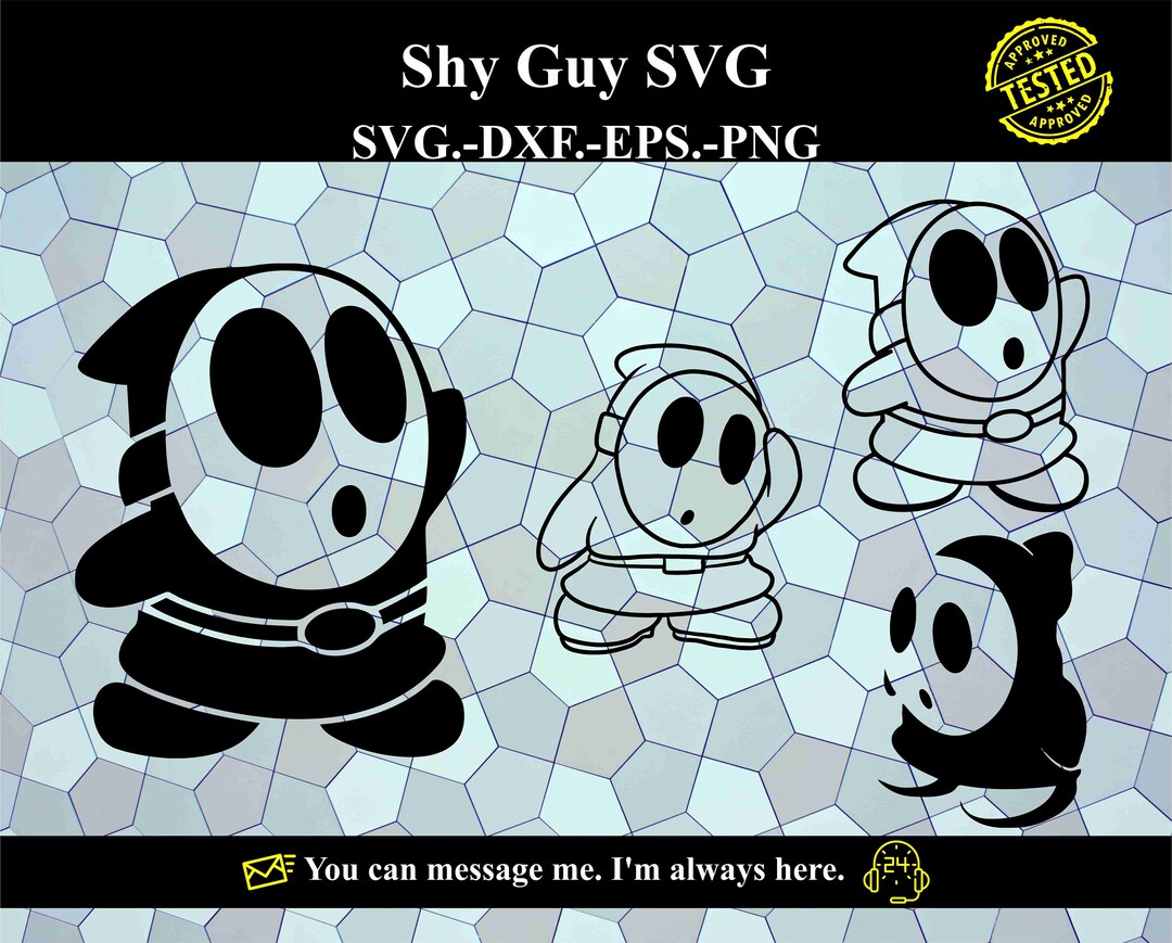 Shy Guy SVG Vector I Saved the Drawings One by One. - Etsy