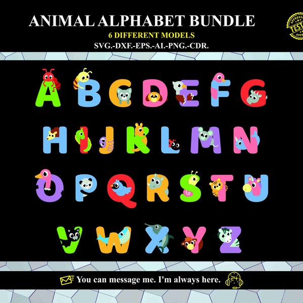 Animal Alphabet - Etsy