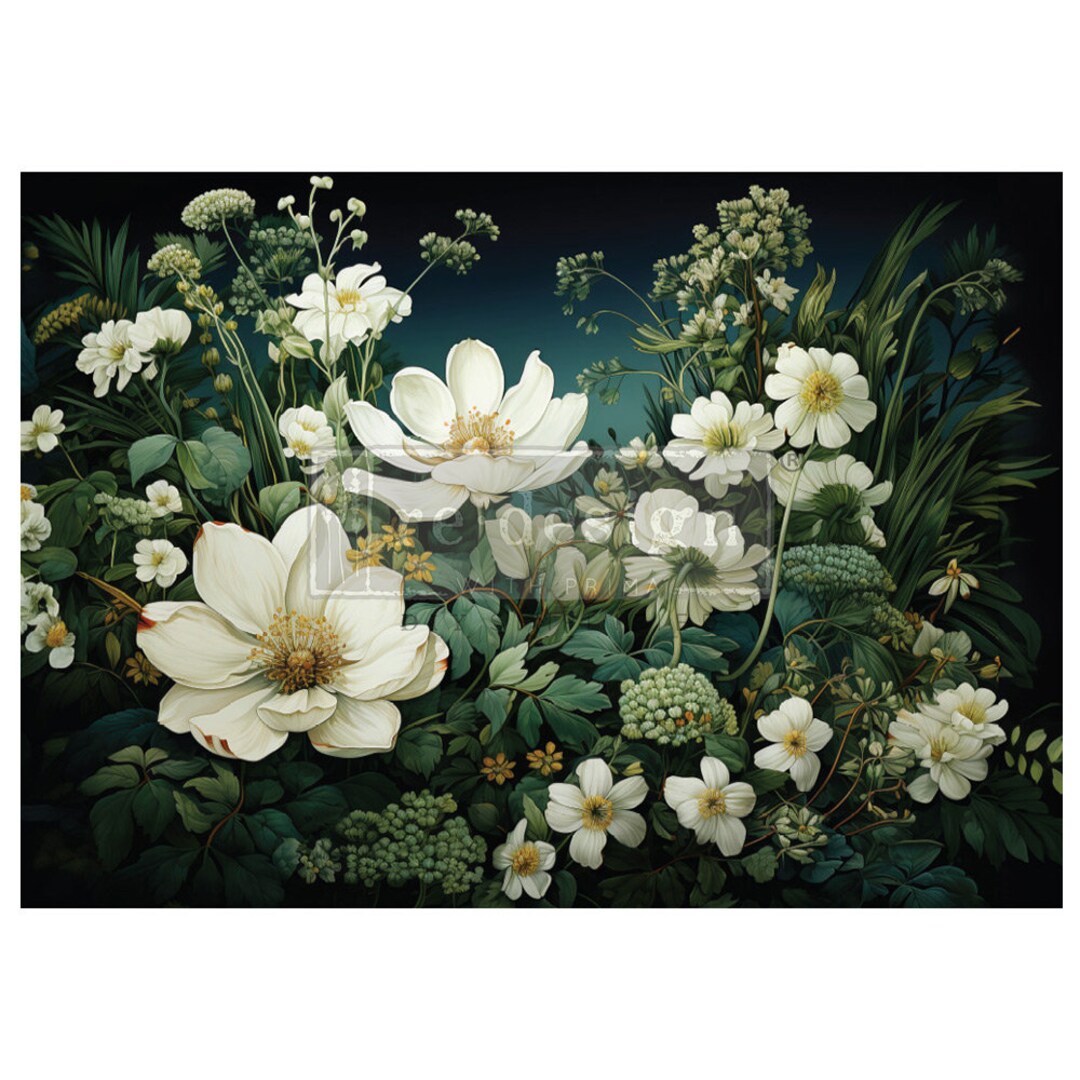 NEW Redesign Decoupage Fiber Paper Contrast of Night and Petal A1 Size ...