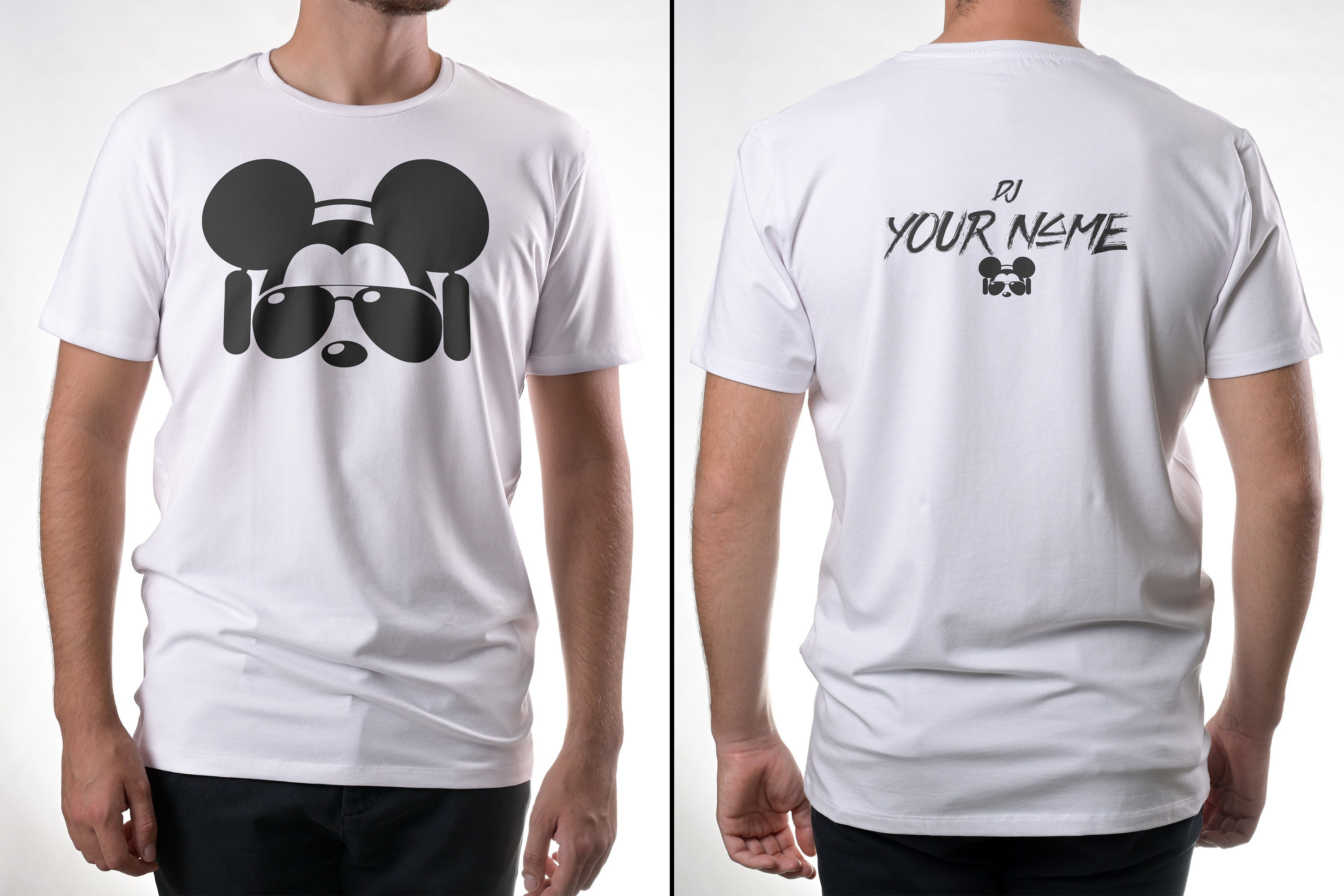 Dj Mickey Mouse Vector Design With Font for T-shits, Mugs, Hoodies and ...