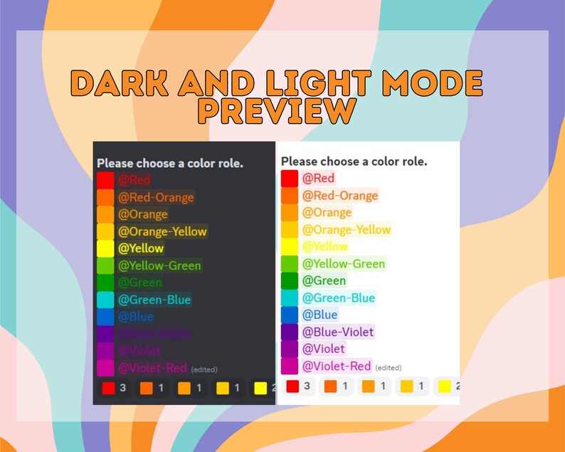 Discord Color Emotes / Reaction Roles / Rainbow Palette / - Etsy