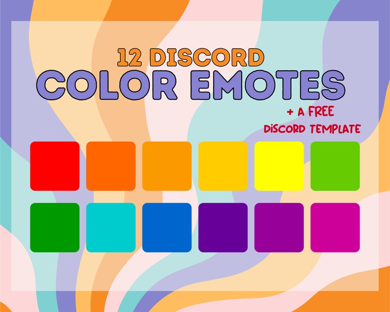 Discord Color Emotes / Reaction Roles / Rainbow Palette / - Etsy