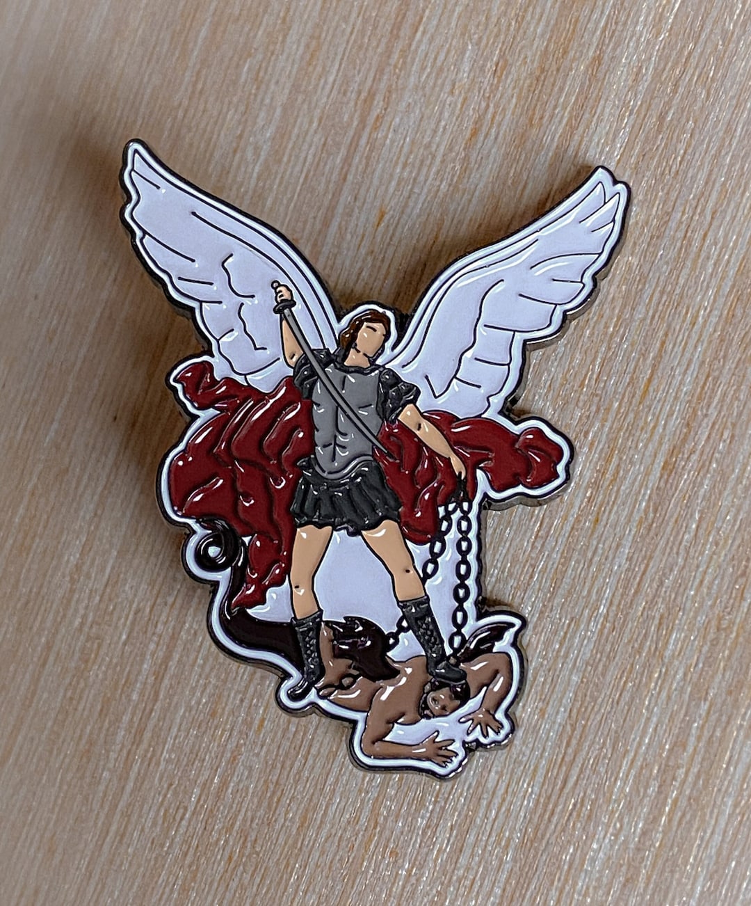 St. Michael the Archangel Enamel Pin - Etsy